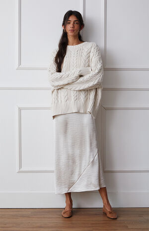 LA Hearts Rory Cable Knit Oversized Sweater | PacSun