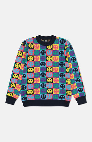 WeSC Leon Pop Smiley Crew Neck Sweater | PacSun