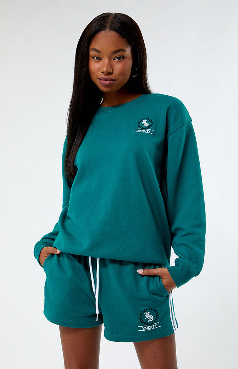 HELLO, DAISY Varsity Crew Neck Sweatshirt | Pacsun