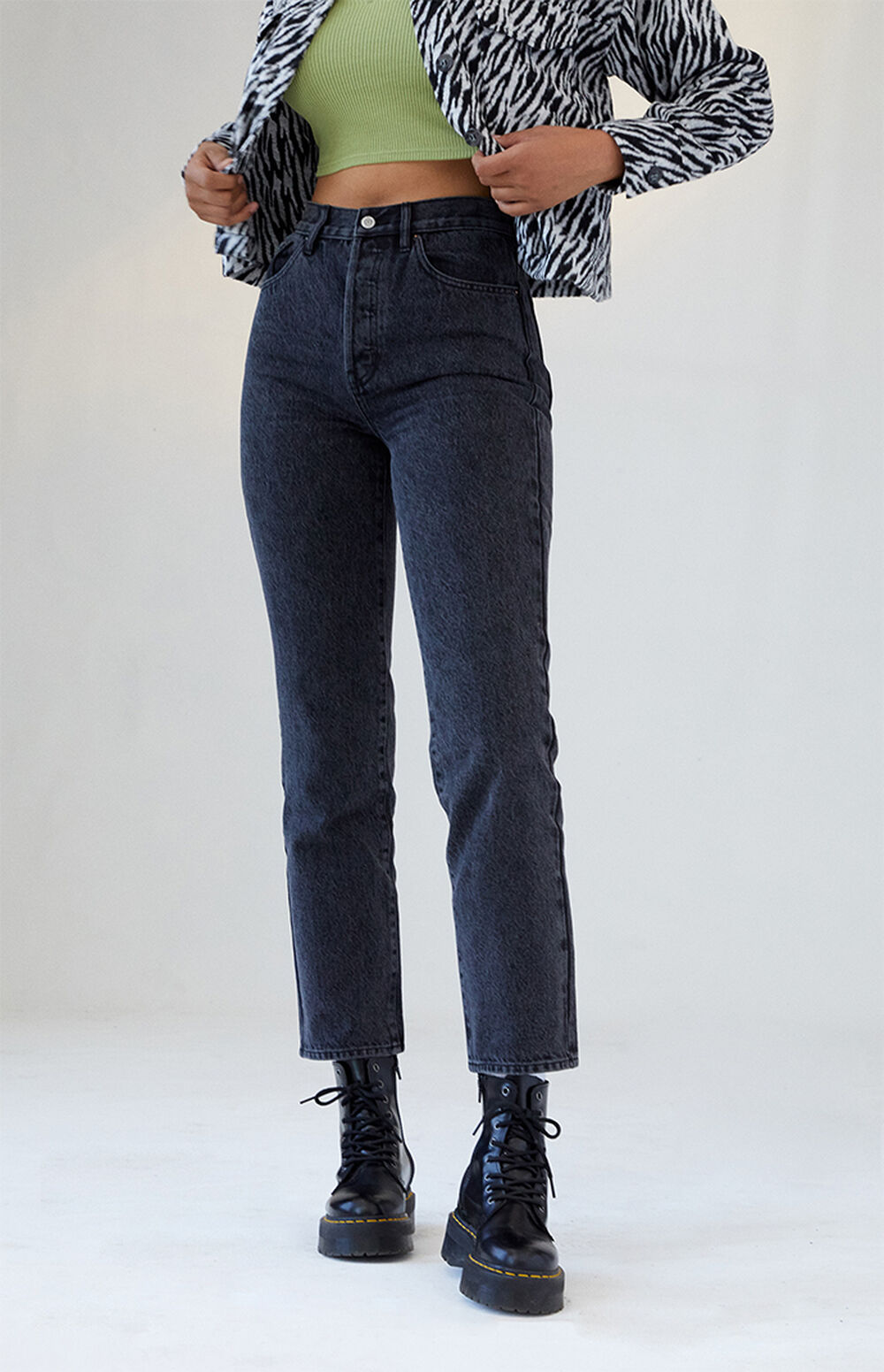 Pacsun Eco Black Back Slash Dad Jeans | Pacsun
