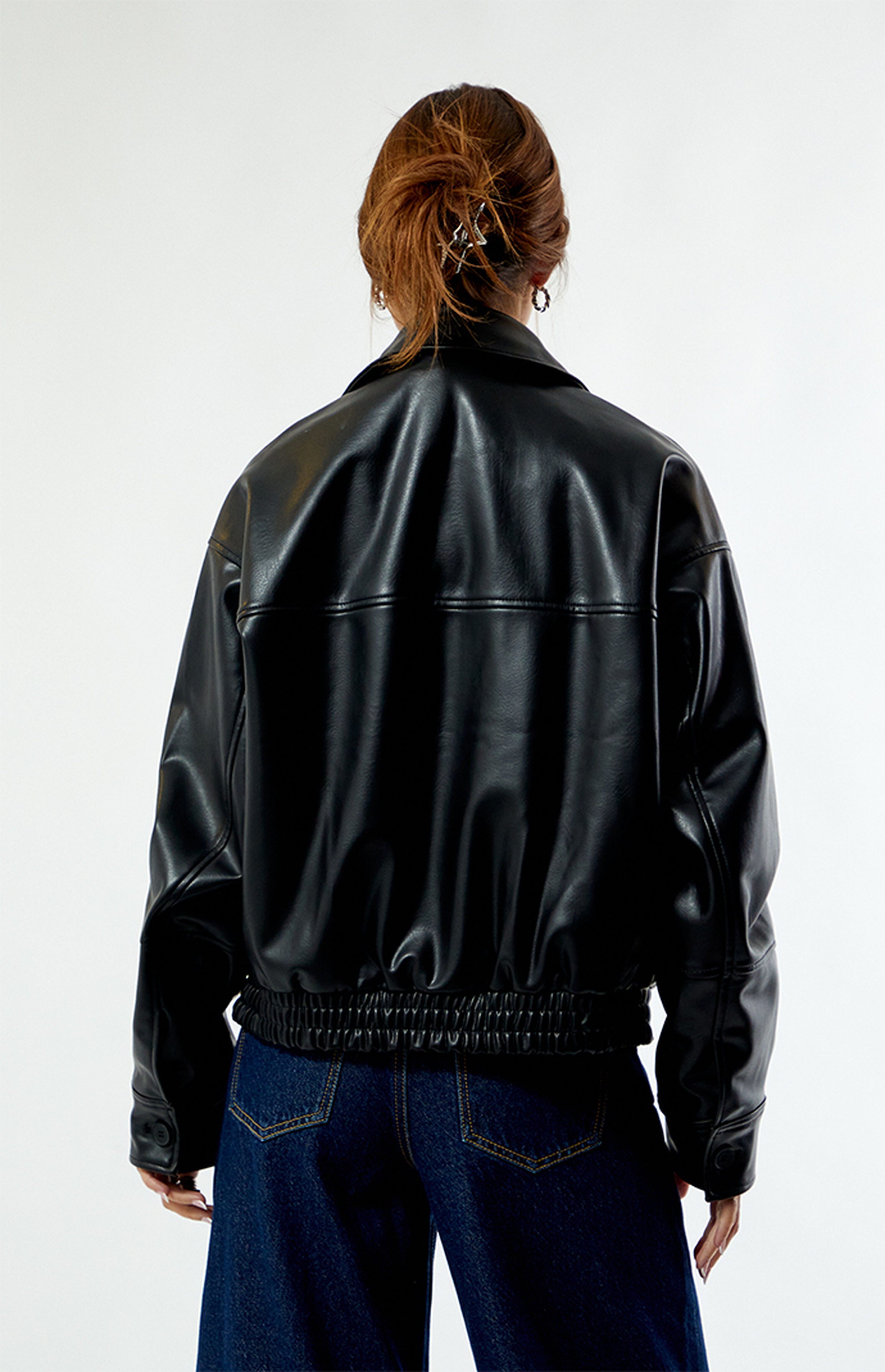 Pacsun Faux Leather Bomber Jacket | PacSun