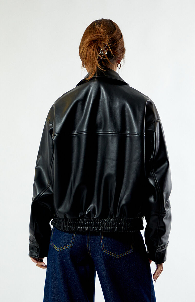PacSun Faux Leather Bomber Jacket | PacSun