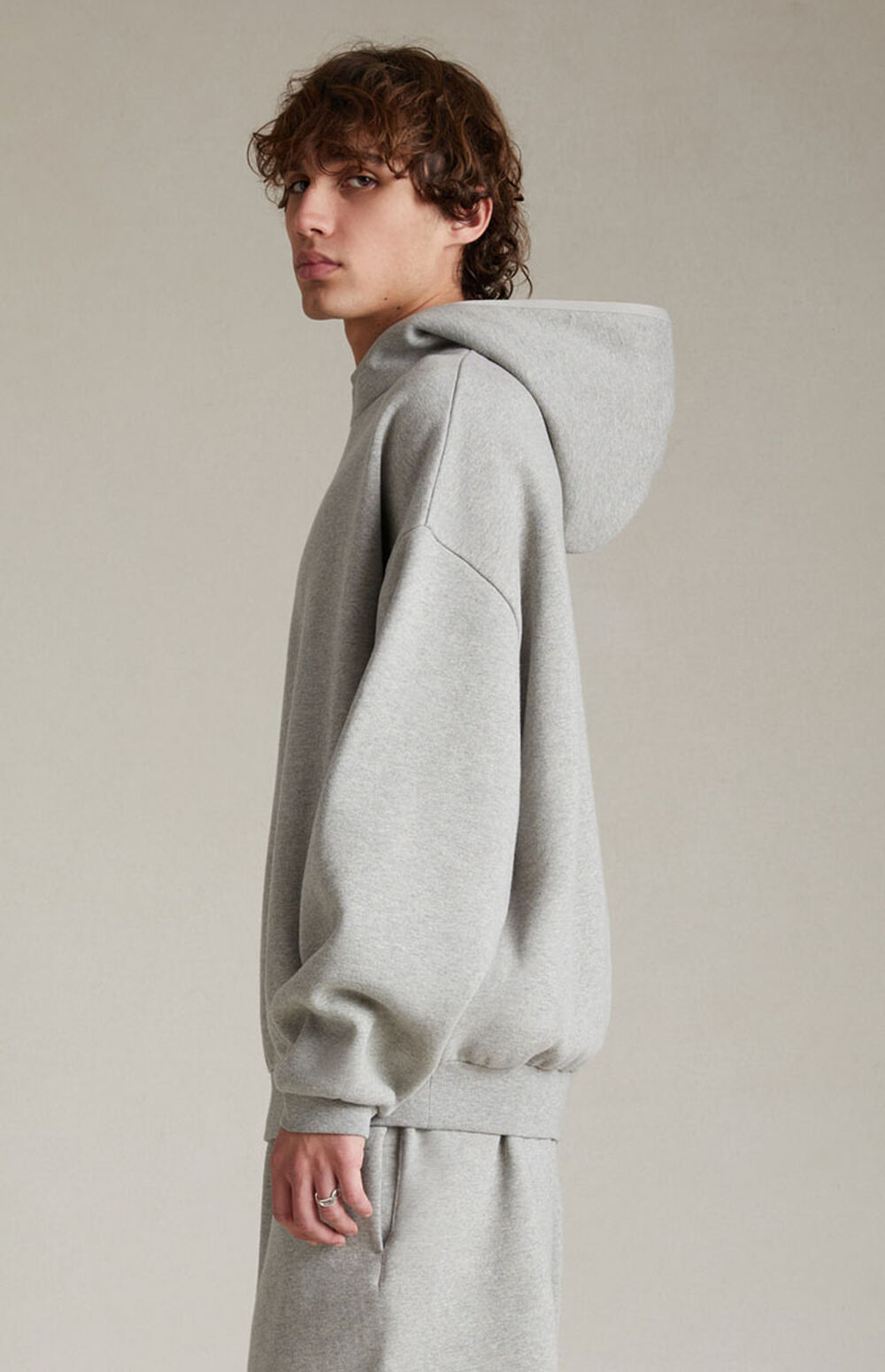 Fear of God Essentials Dark Heather Oatmeal Hoodie | PacSun