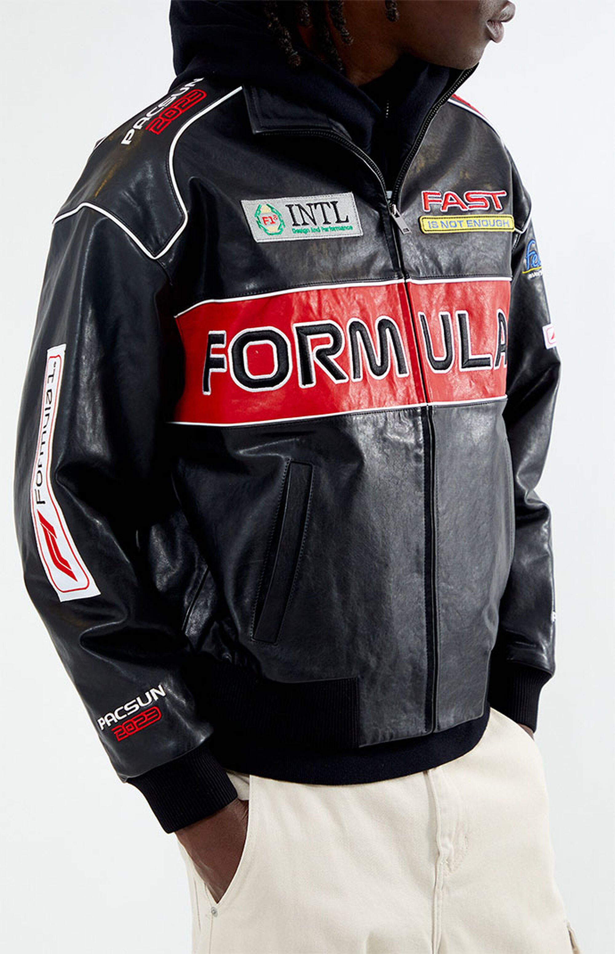 Formula 1 x PacSun Leather Pole Position Jacket | PacSun