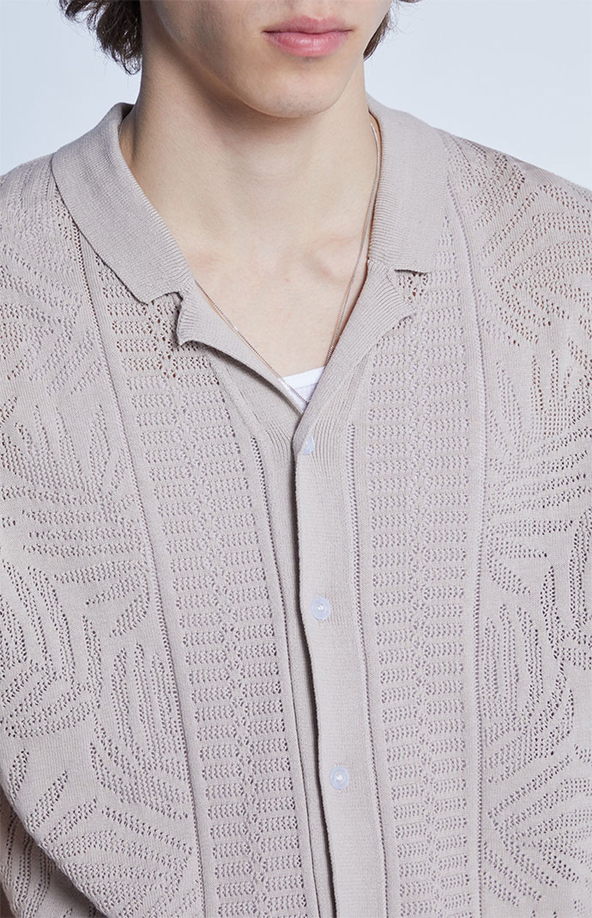 Pacsun Open Knit Pattern Woven Shirt | Pacsun