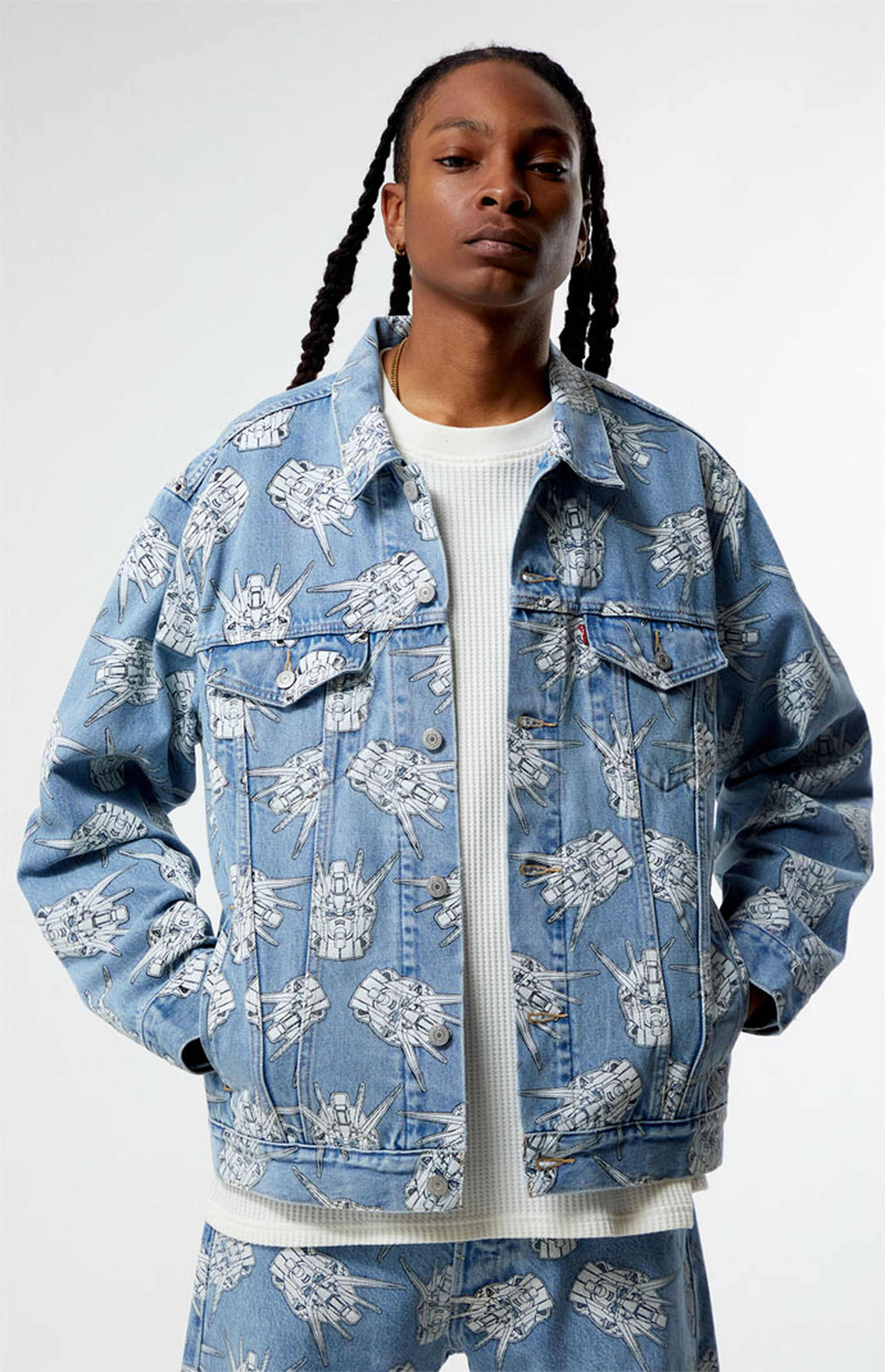 Levi's x Gundam Denim Trucker Jacket | Pacsun