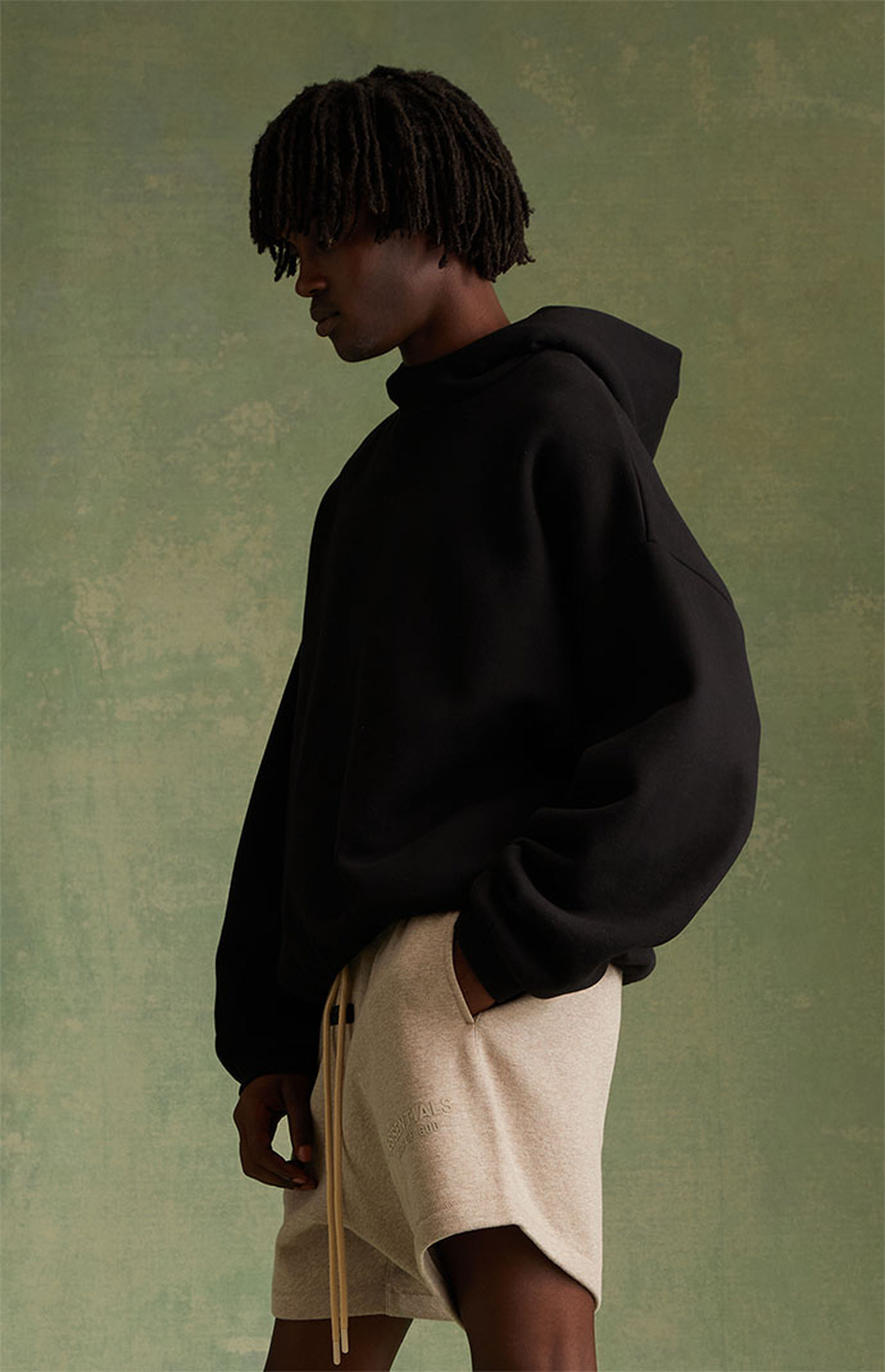 Fear of God ESSENTIALS Jet Black Hoodie | Pacsun