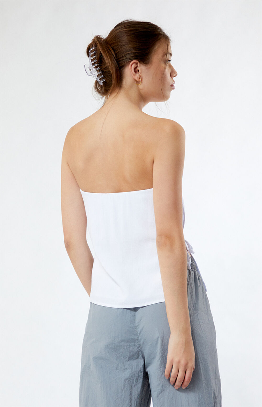 LA Hearts Lace-Up Bow Tube Top | Pacsun