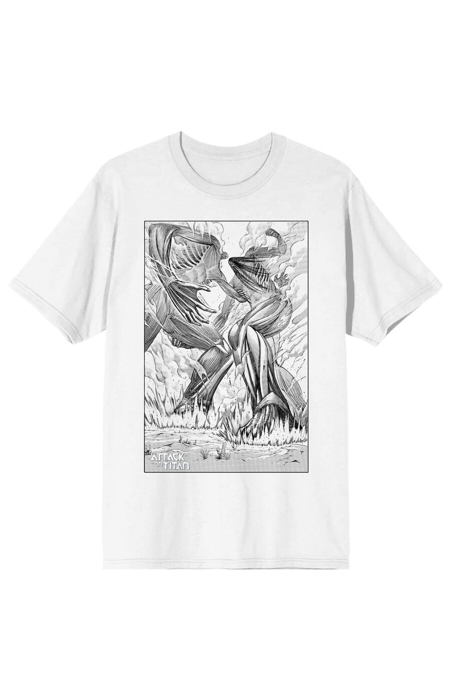 Attack on Titan Art Drawing Two Titans Fighting T-Shirt | PacSun