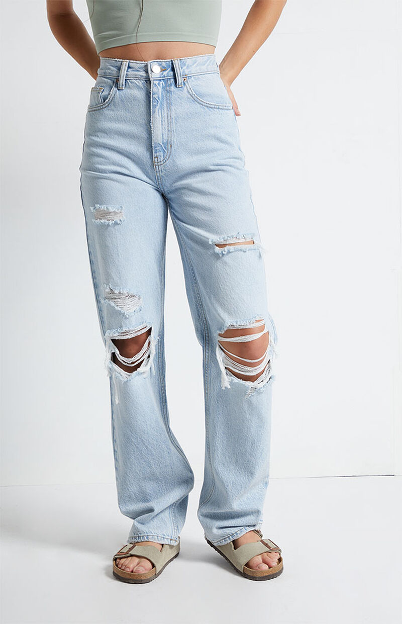 Pacsun Light Blue Ripped '90s Boyfriend Jeans | PacSun