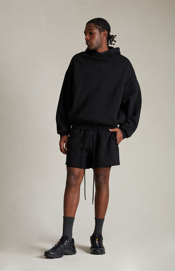 Fear of God ESSENTIALS Jet Black Hoodie | PacSun