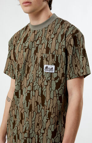 QUIET GOLF Bark Camo Bark Pocket T-Shirt | PacSun
