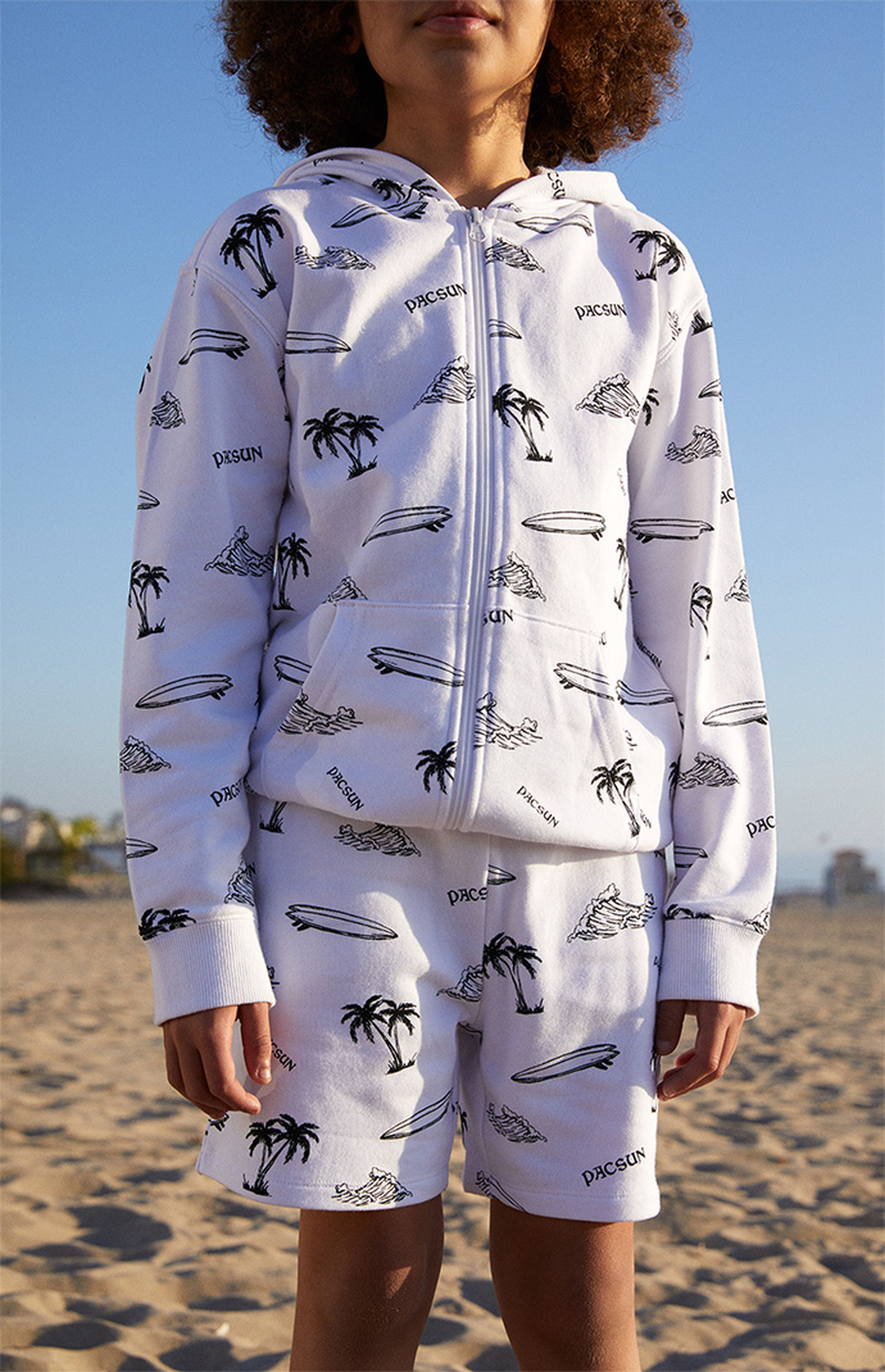 Pacsun Kids Surf AOP Sweat Shorts | PacSun