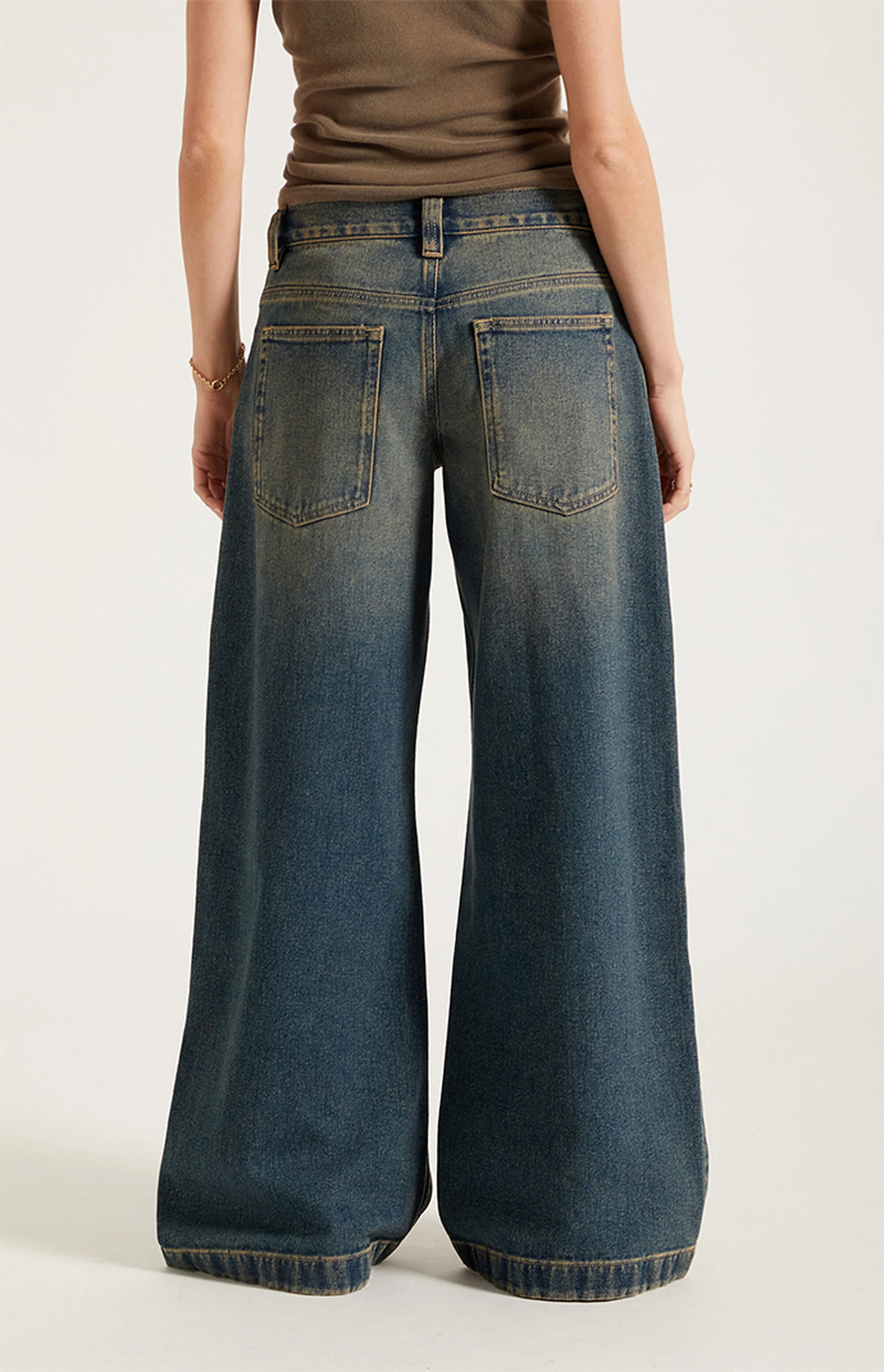 Pacsun Sloane Low Rise Ultra Baggy Jeans Dark Blue Tint | Pacsun