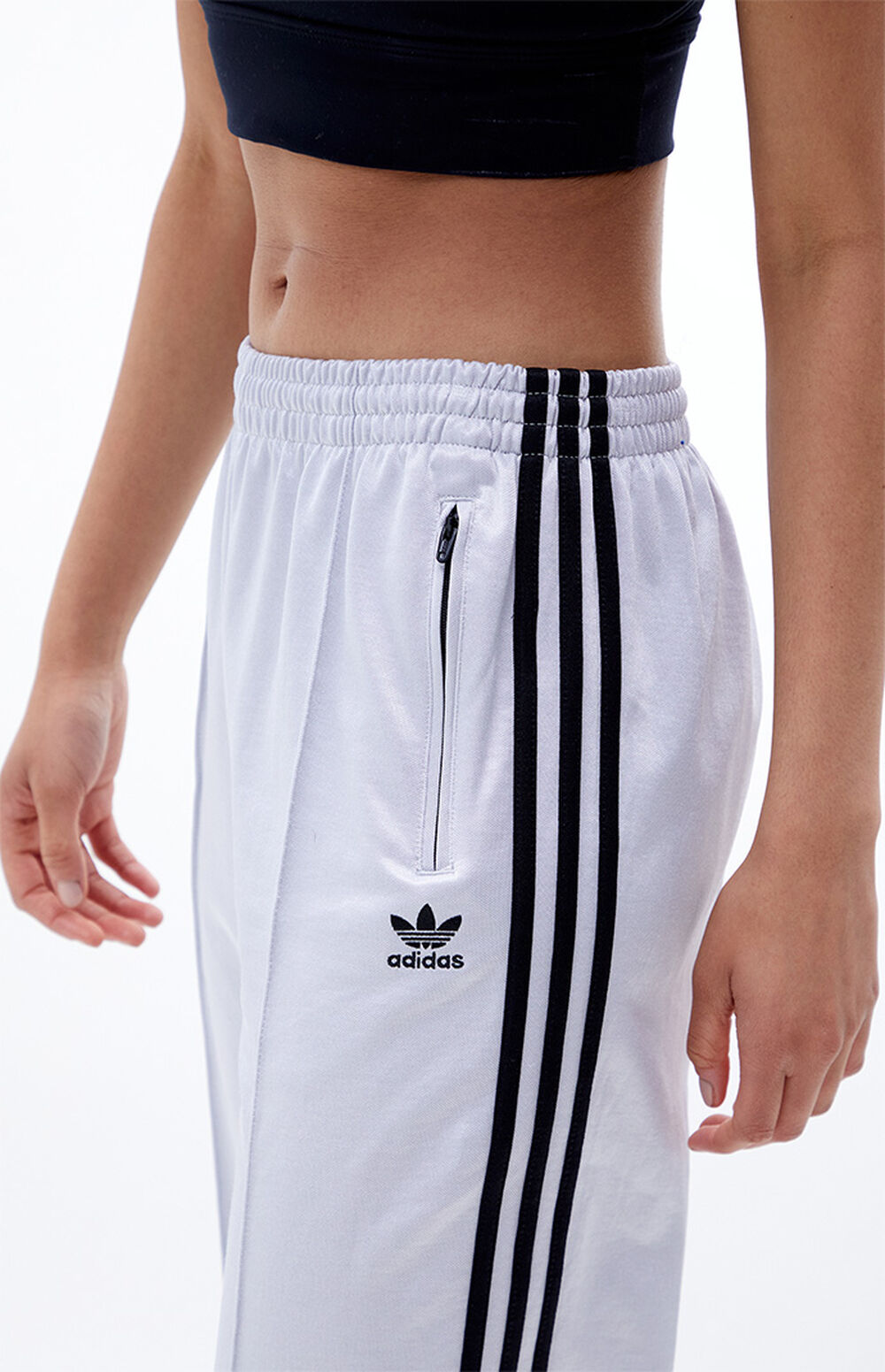 adidas Recycled Silver Adicolor Classics High-Shine Straight Leg Track ...