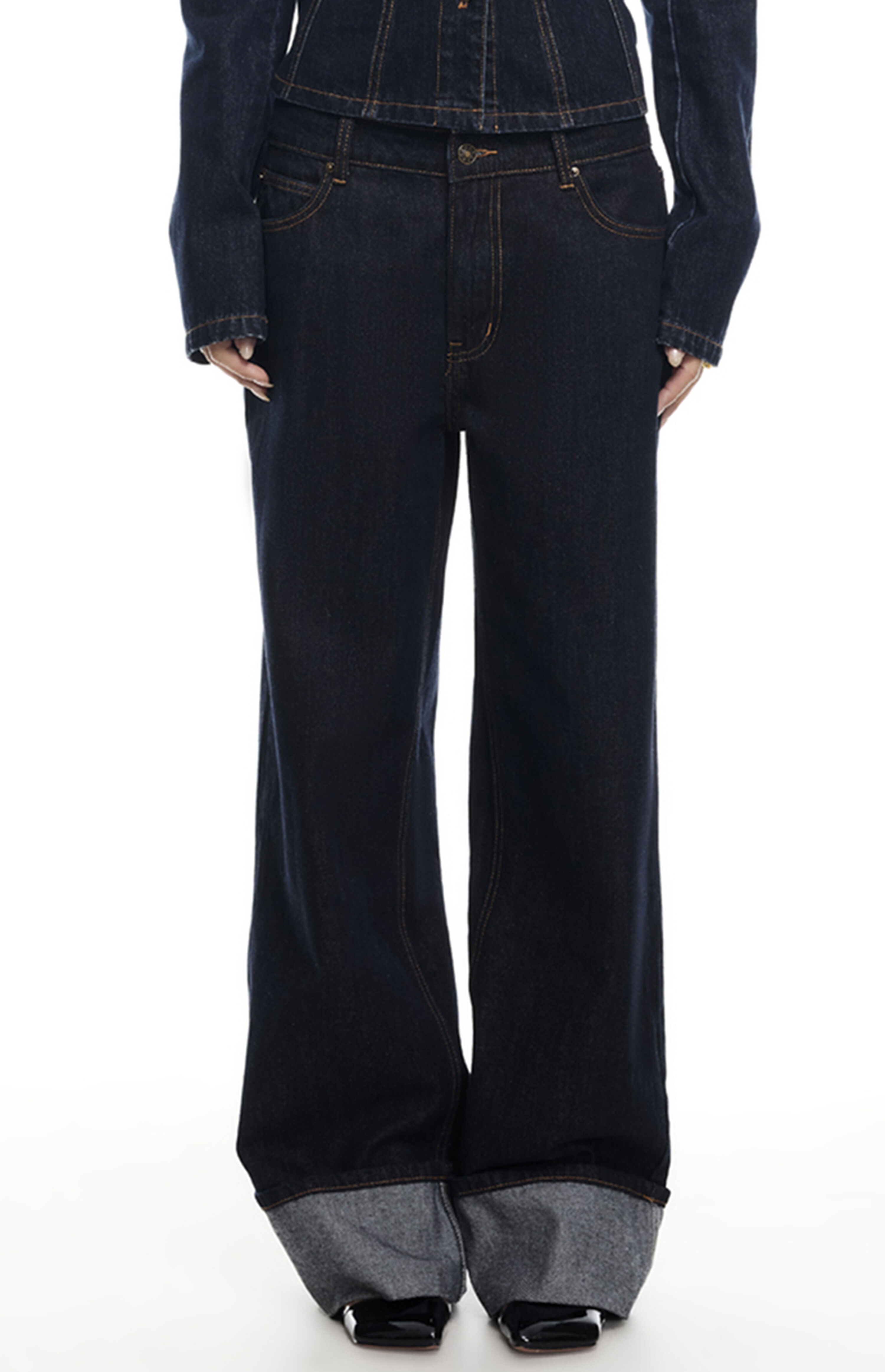 LIONESS Top Model Cuffed Baggy Jeans | Pacsun