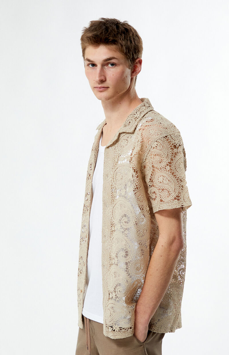 Pacsun Lace Paisley Woven Camp Shirt | Pacsun
