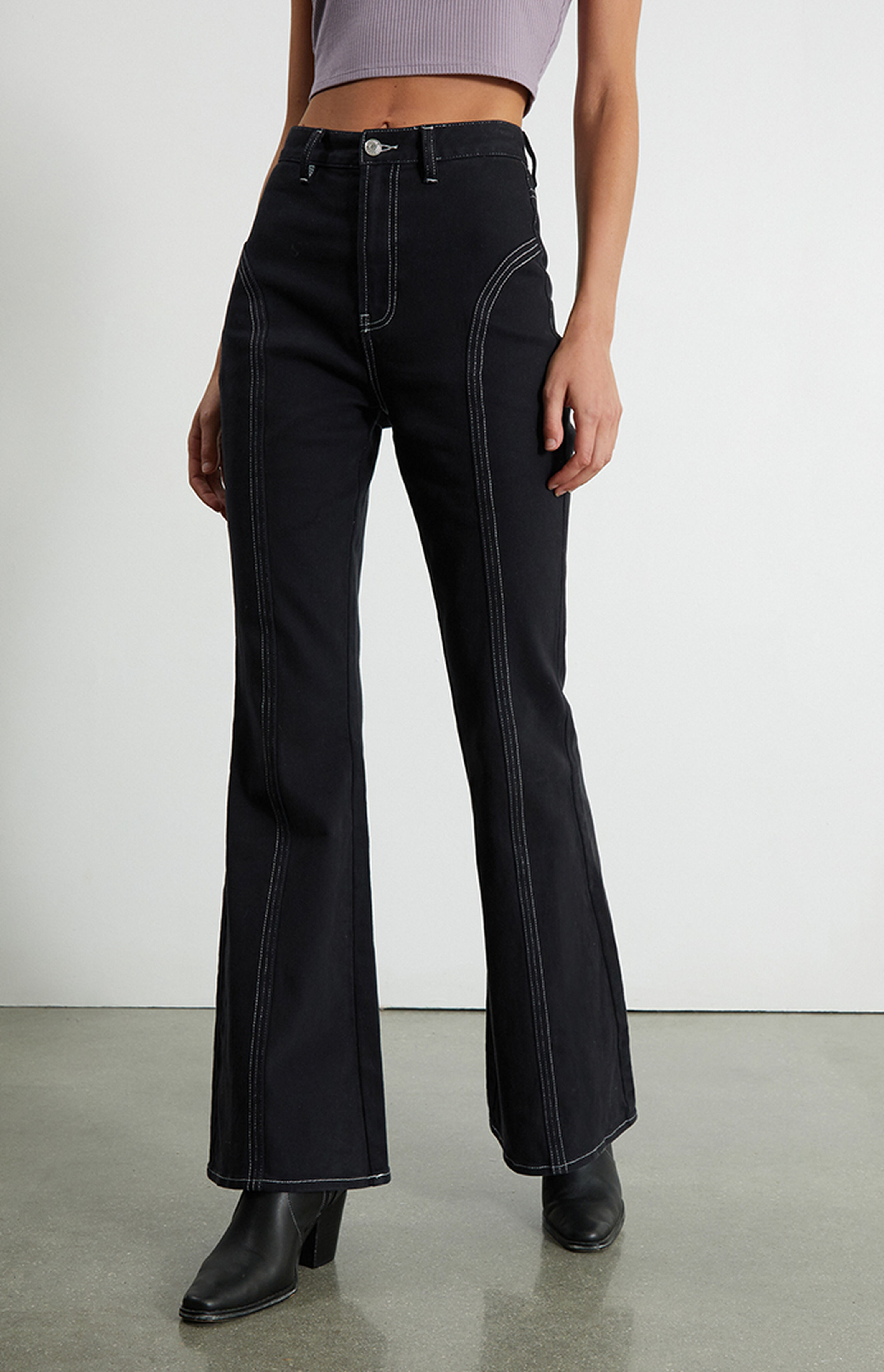 Pacsun Black High Waisted Flare Jeans | PacSun