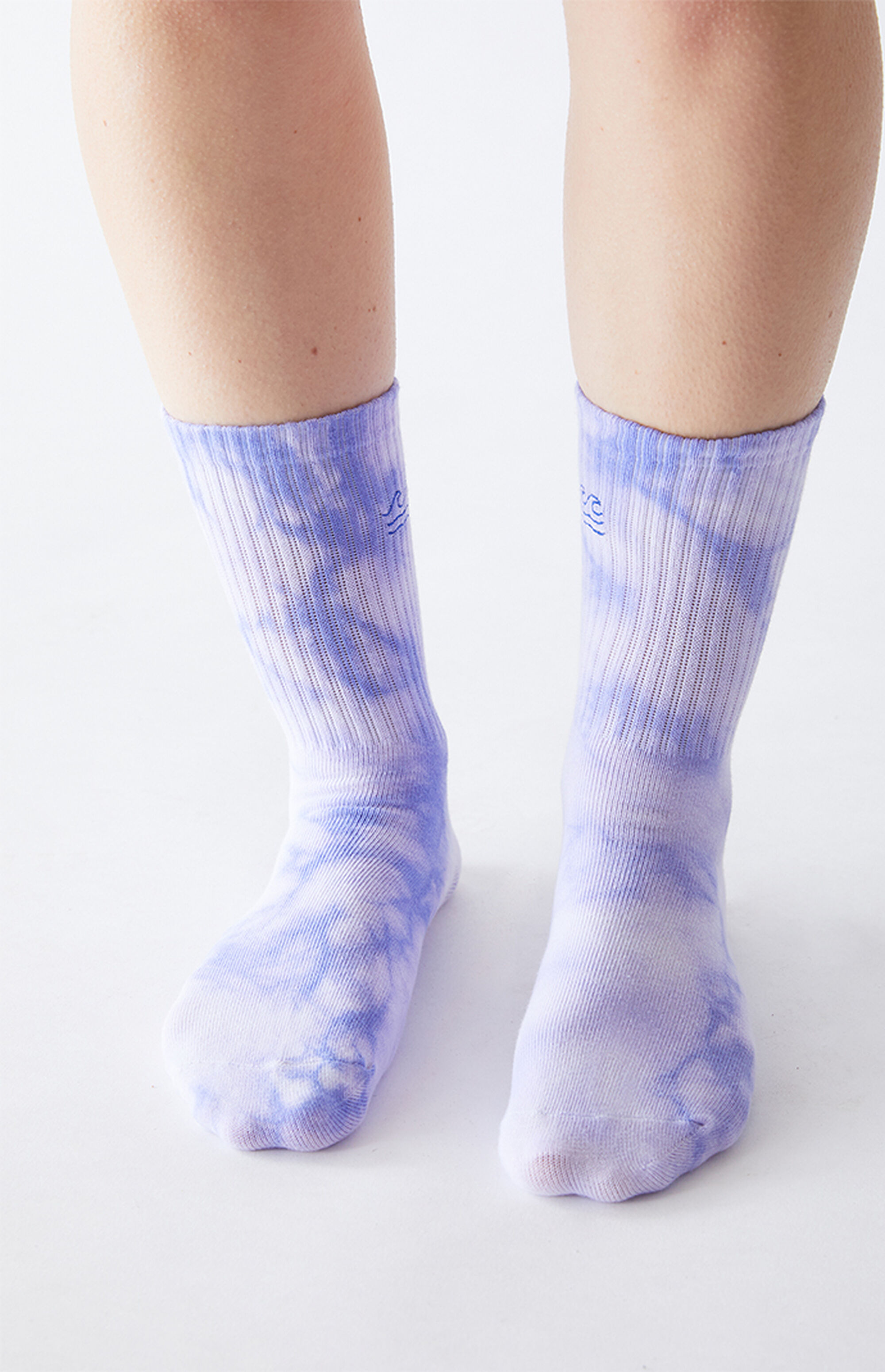 LA Hearts Blue Tie Dye Waves Socks | PacSun