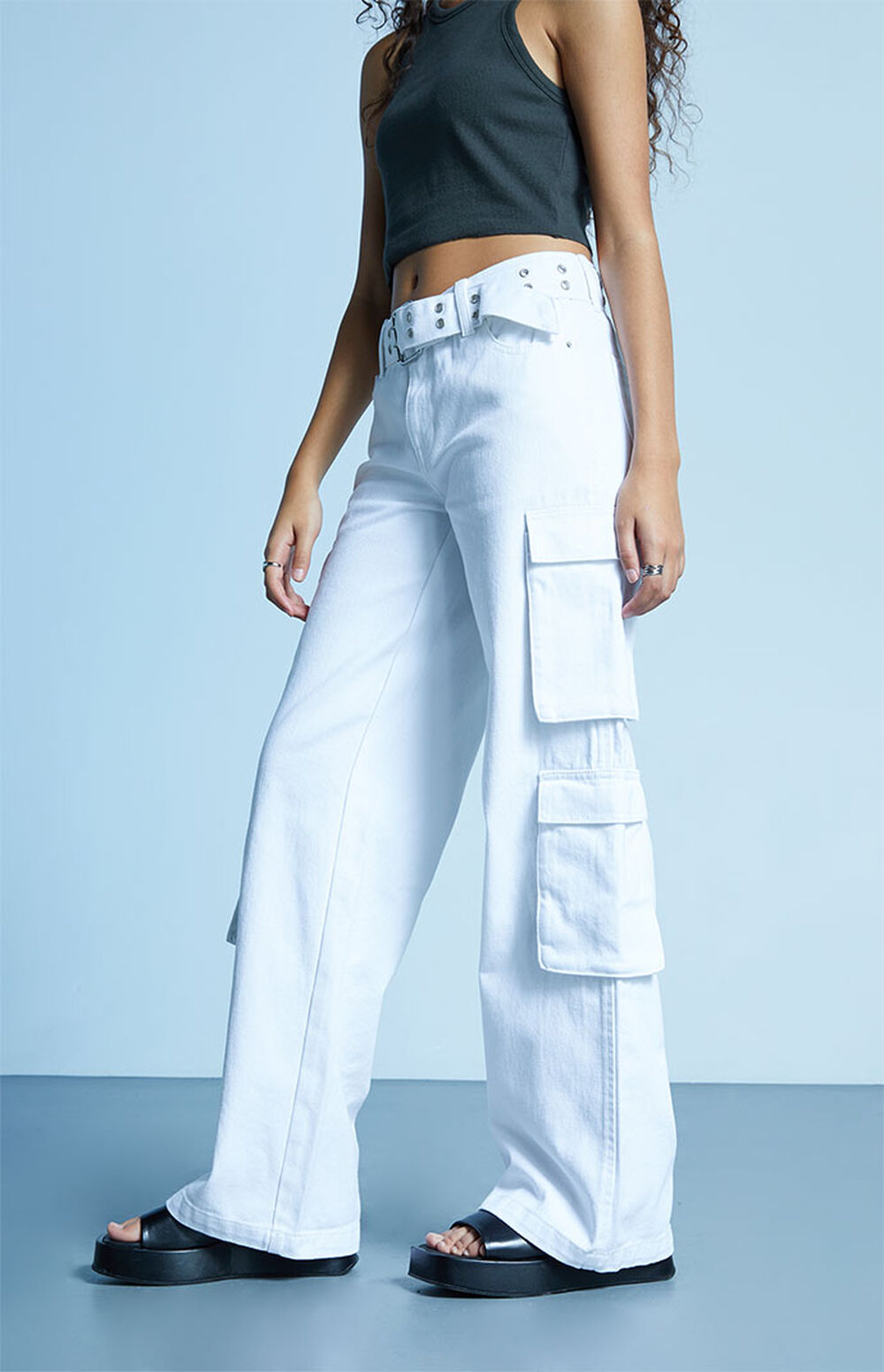 Pacsun White '90s Baggy Cargo Pants | PacSun