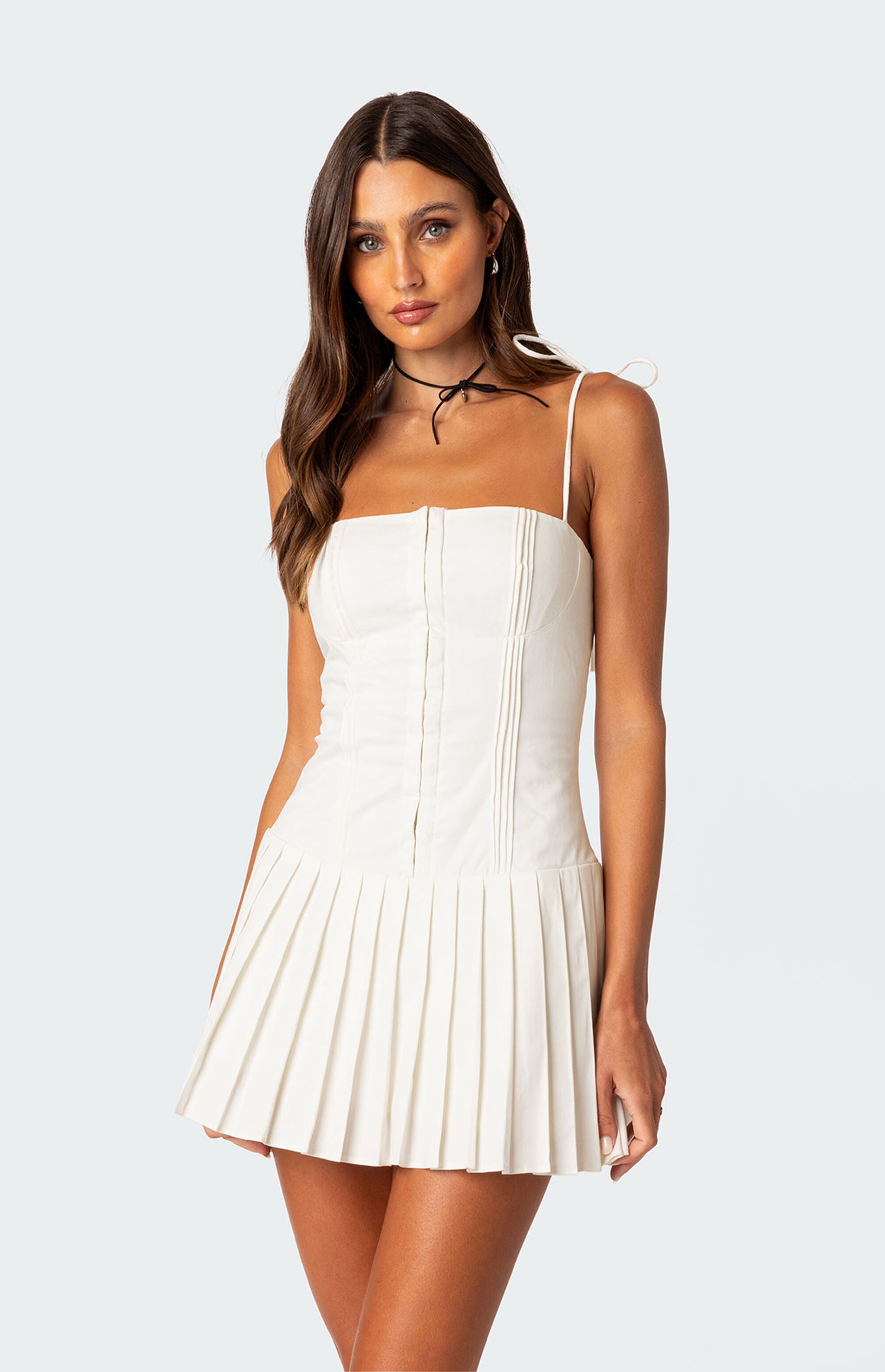 Edikted Perri Pleated Corset Mini Dress | Pacsun