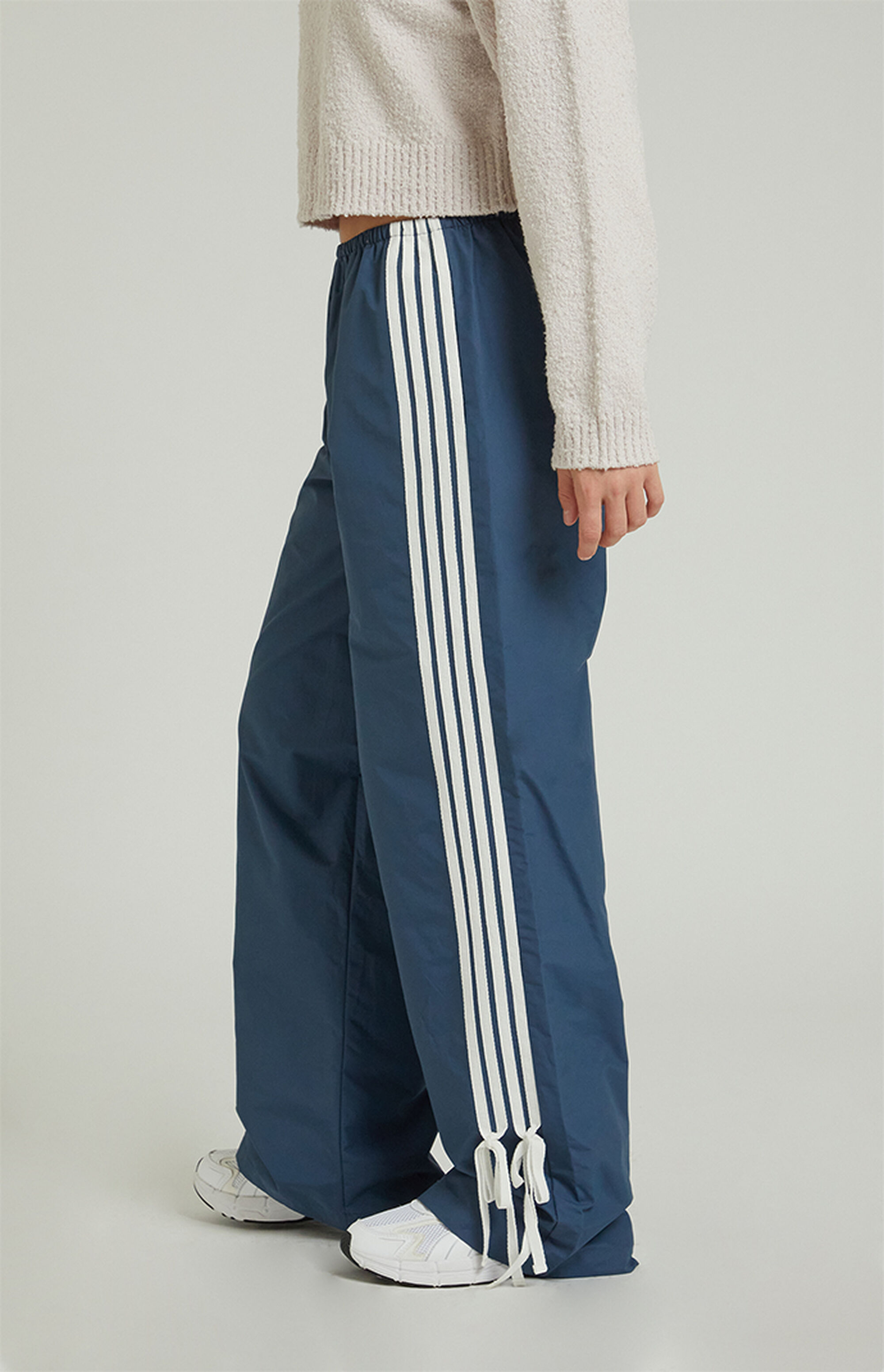 PacSun Navy Wide Leg Track Pants | PacSun