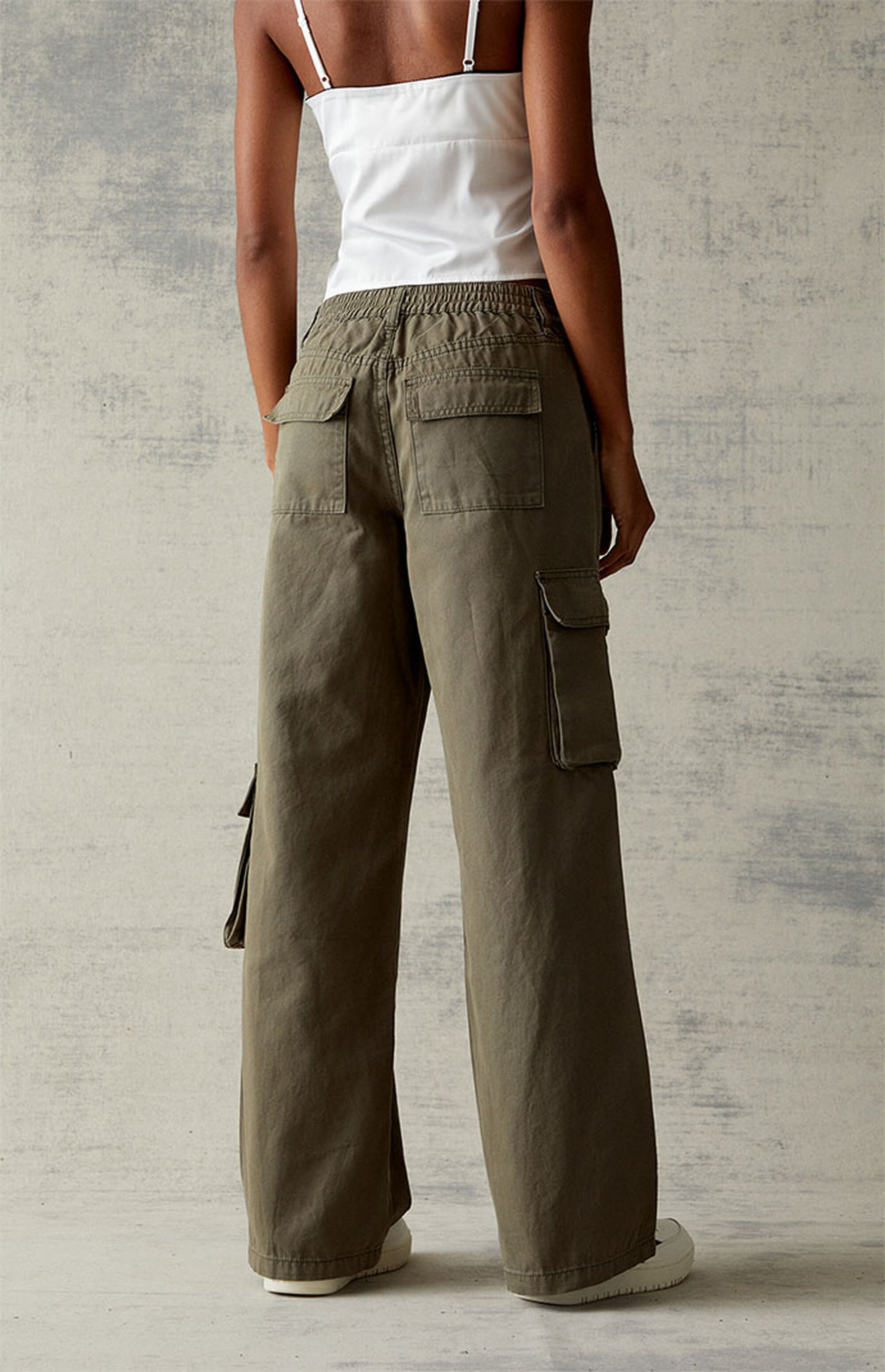 Pacsun Seaweed Wide Leg Cargo Pants | PacSun