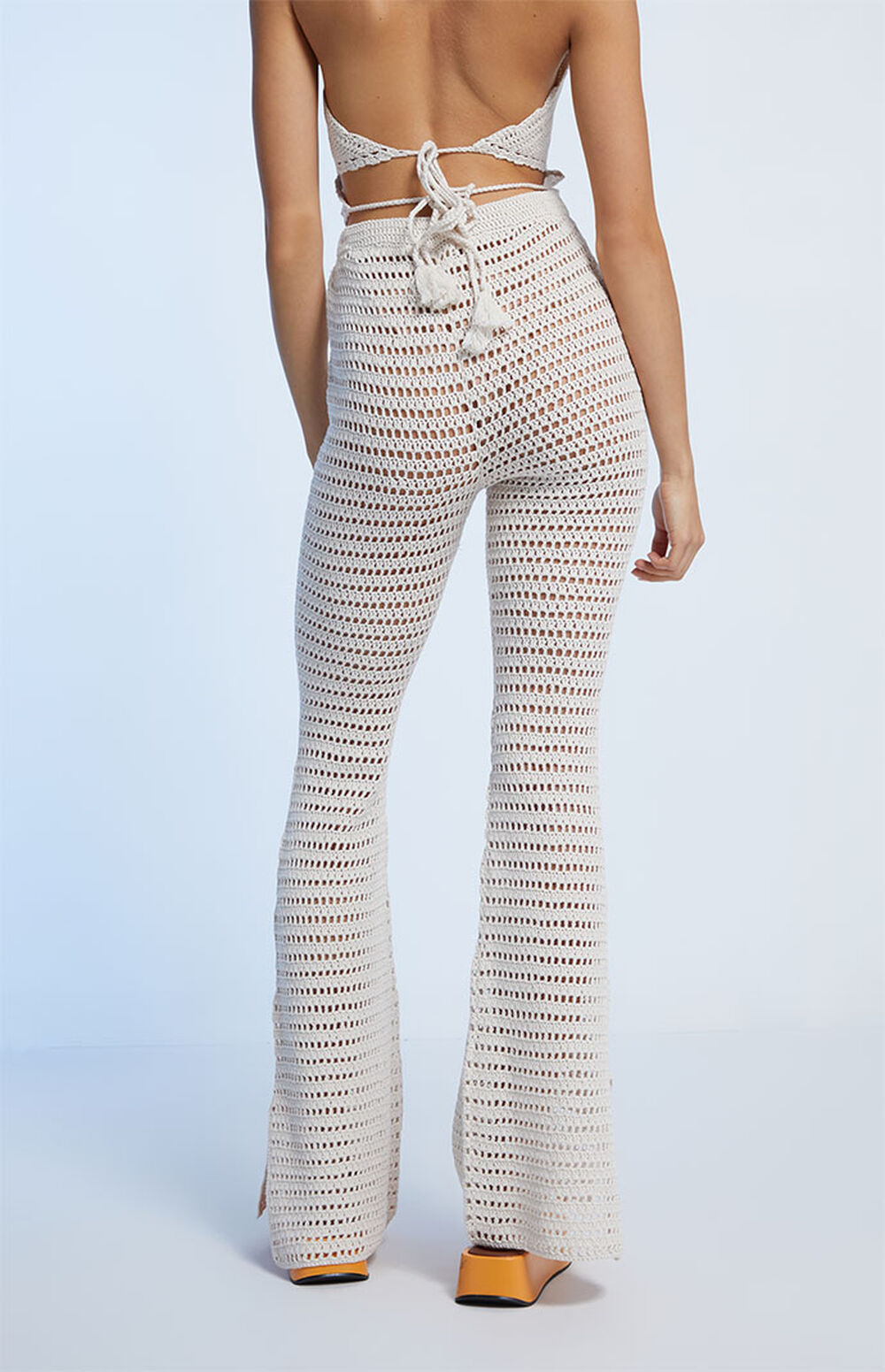 LA Hearts High Waisted Crochet Pants | PacSun
