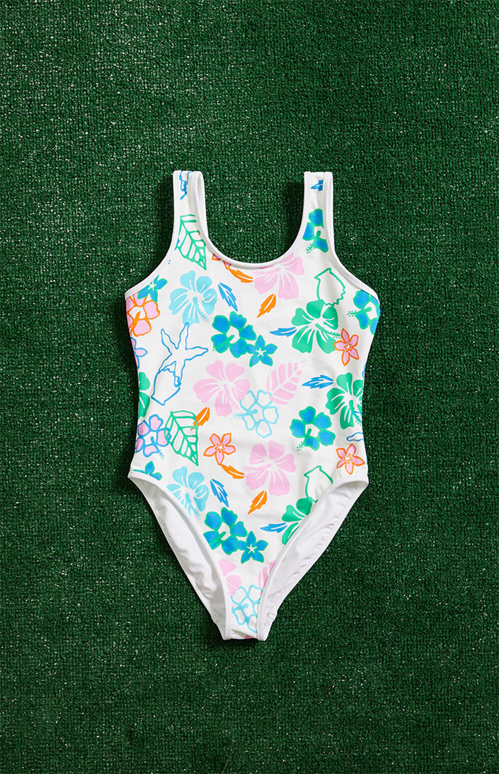 Pacsun Kids Multi Hibiscus One Piece Swimsuit | PacSun