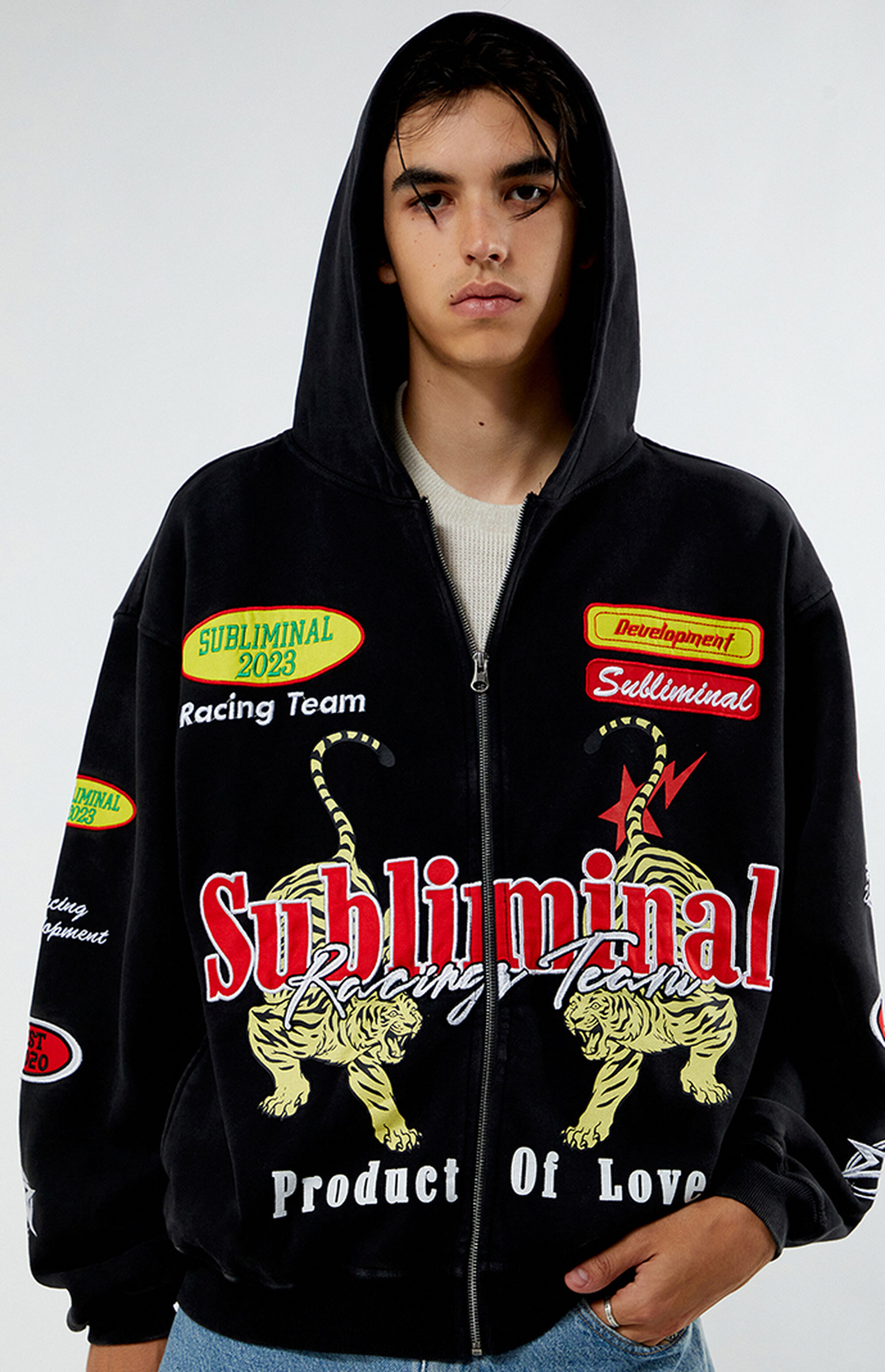 Pacsun Subliminal Racing Full Zip Hoodie | PacSun