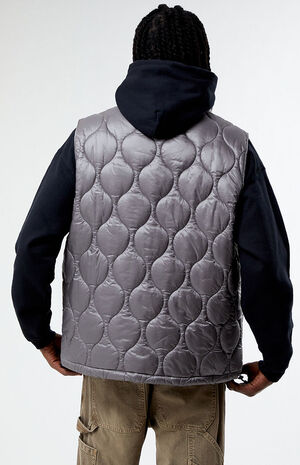 Pacsun Gray Quilted Vest | PacSun