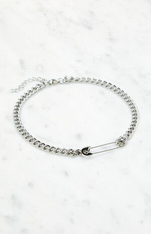 John Galt Safety Pin Chain Necklace | PacSun