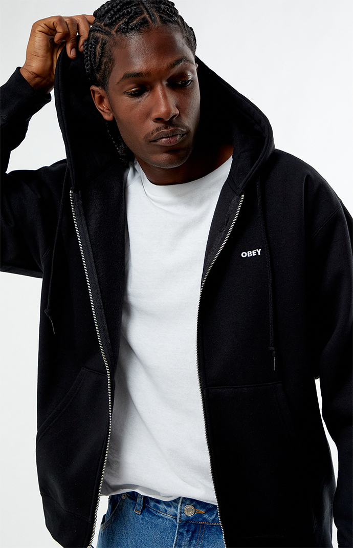 Obey Est. Works Bold Zip Up Hoodie | PacSun Obey Est. Works Bold Zip Up Hoodie | PacSun